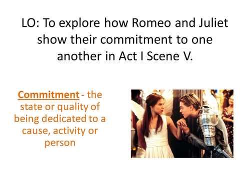 Romeo and Juliet - Act I Scene V | Teaching Resources