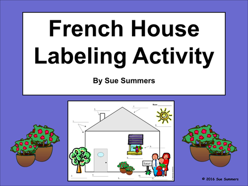 French House Exterior Diagram and Labeling Activity - La Maison by ...