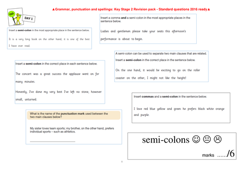 KS2 Grammar, punctuation and spelling test revision booklet - 2016 SPAG ... KS2 Grammar, punctuation and spelling test revision booklet - 2016 SPAG ...