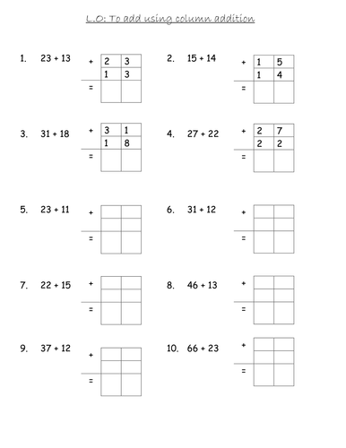 Introduction to column addition and subtraction by harvery2016 ...