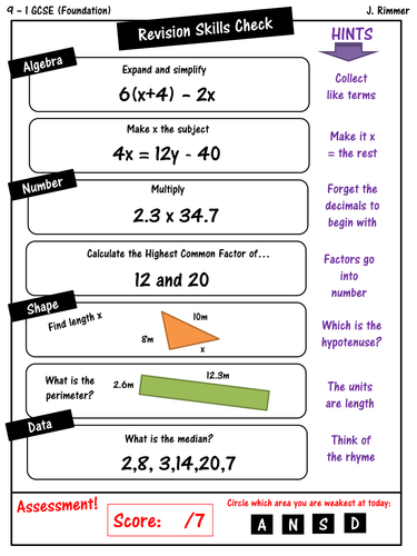 Maths Revision Starters Foundation by - UK Teaching Resources - TES