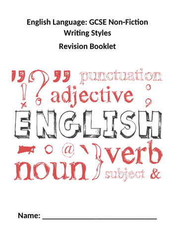 GCSE English Language Writing Styles Revision Booklet | Teaching Resources GCSE English Language Writing Styles Revision Booklet | Teaching Resources
