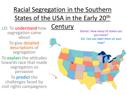 Segregation in the Southern States of the USA | Teaching Resources