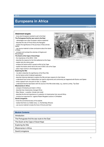 Europeans in Africa | Teaching Resources