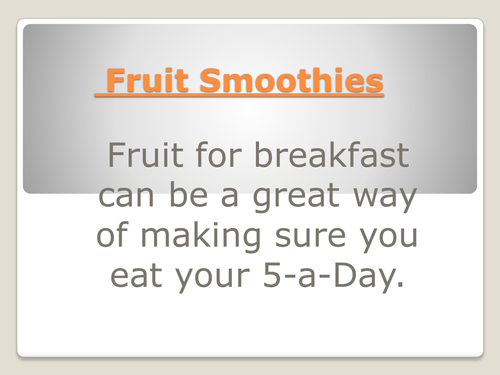 Design a fruit smoothie KS2 Food | Teaching Resources