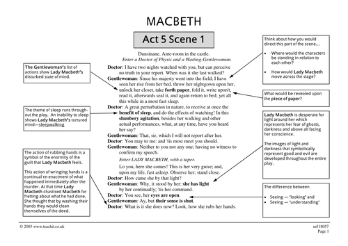 Macbeth Act 5 Scene 1 - Ofsted outstanding lesson by rosielevey ... Macbeth Act 5 Scene 1 - Ofsted outstanding lesson by rosielevey ...