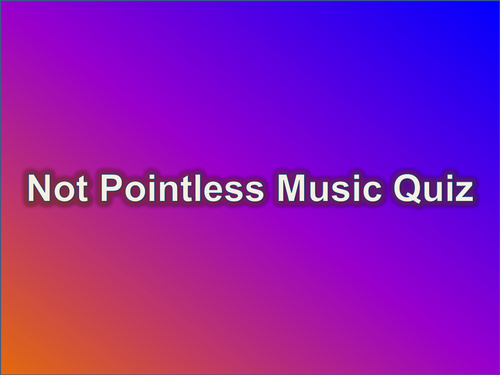 Pointless Style Revision Music Quiz | Teaching Resources
