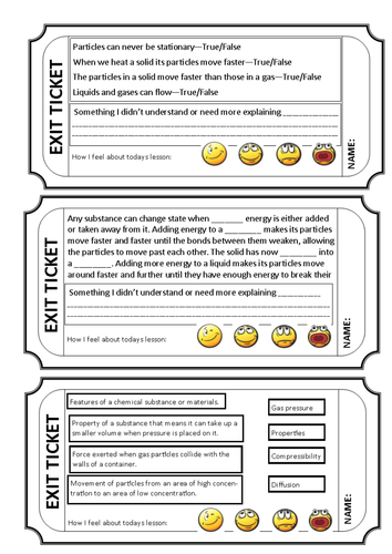 KS3 Science exit tickets | Teaching Resources KS3 Science exit tickets | Teaching Resources