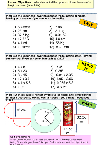 Limits (upper and lower bounds) Worksheet by bcooper87 - Teaching ...