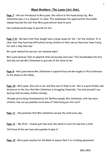 Blood Brothers - Mrs Johnstone and Mrs Lyons - 3 LESSONS by - UK ...