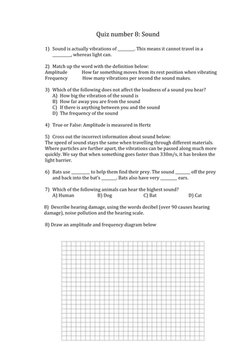 ks3 revision for waves by AchieveinScience - UK Teaching Resources - TES