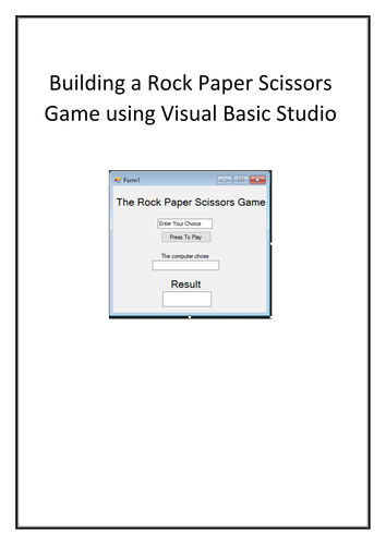 Building a Rock Paper Scissors game using Visual Studio Visual Basic ...