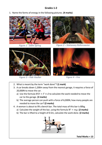 Work, Hooke's Law, Forces, Moments, Energy Revision Activity | Teaching ... Work, Hooke's Law, Forces, Moments, Energy Revision Activity | Teaching ...
