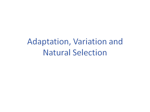 Adaptation Variation And Natural Selection Teaching Resources