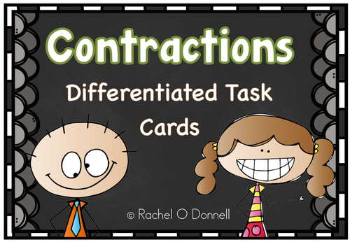 Contractions Task Cards | Teaching Resources