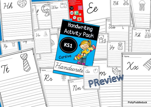 Handwriting Activity Pack A-Z (Cursive EYFS/KS1) | Teaching Resources