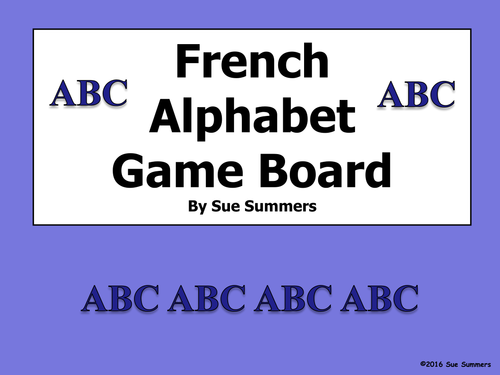 French Alphabet Board Game 2 Designs | Teaching Resources