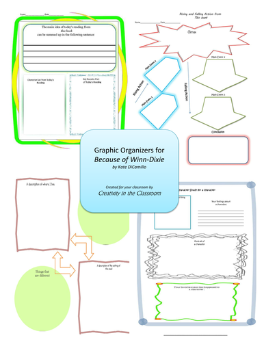 Graphic Organizers for Because of Winn Dixie | Teaching Resources