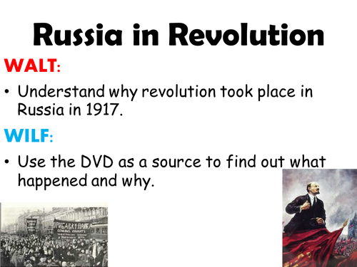 Russia Revolution - question sheet for video | Teaching Resources