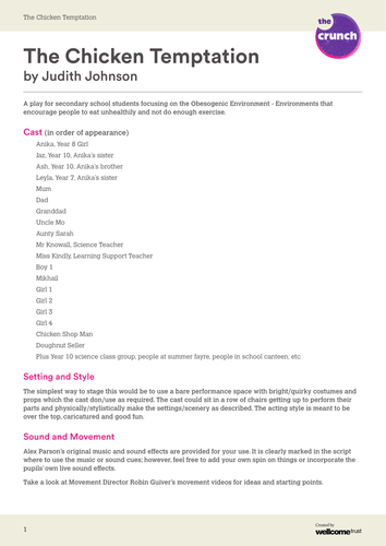 The Chicken Temptation Play Script | Teaching Resources