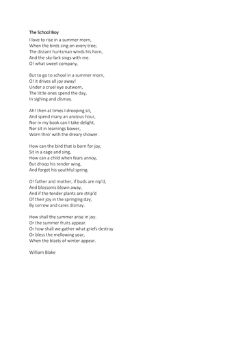 Outstanding Poetry Comparison Revision Lesson | Teaching Resources