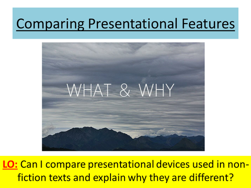 AQA Higher English Language Q2 Presentational features by - UK Teaching ...