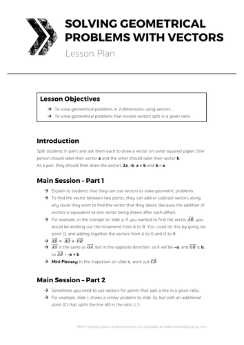 Vectors & Geometric Proof - Complete Unit of Work by - UK Teaching ...
