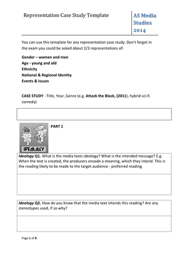 Representation Case Study Worksheet | Teaching Resources Representation Case Study Worksheet | Teaching Resources