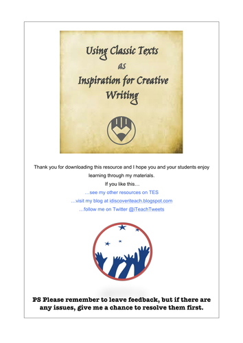 Using Classic Texts as Inspiration for Creative (Descriptive, Narrative ...