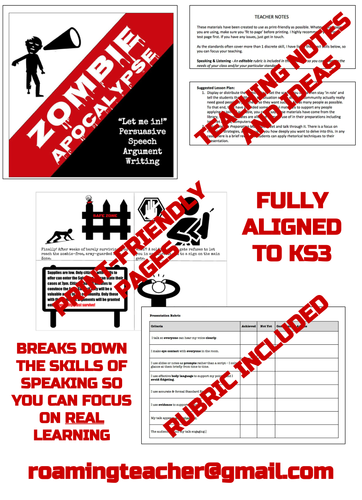 Zombie Apocalypse: 'Let Me In' Presentation Task PREVIEW | Teaching ...