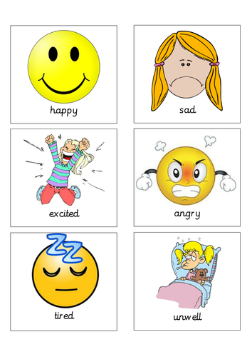 Feelings Flash Cards by TwinkleStar68 - Teaching Resources - Tes