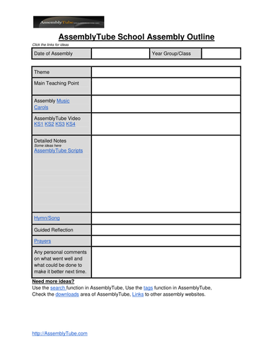 Assembly Quick Links by - UK Teaching Resources - TES