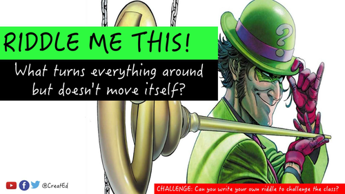 Weekly Riddles for Form Time/Starter Activities. | Teaching Resources