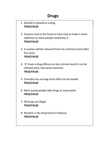 Drugs PSHE by Shimazu2 - Teaching Resources - Tes Drugs PSHE by Shimazu2 - Teaching Resources - Tes