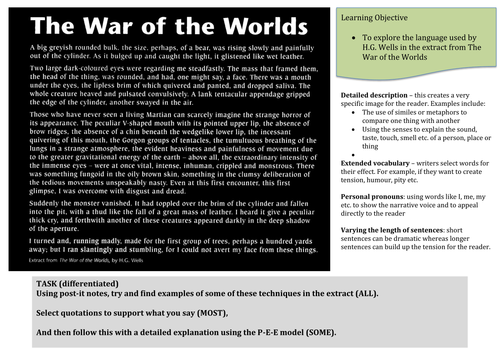 War of the Worlds | Teaching Resources