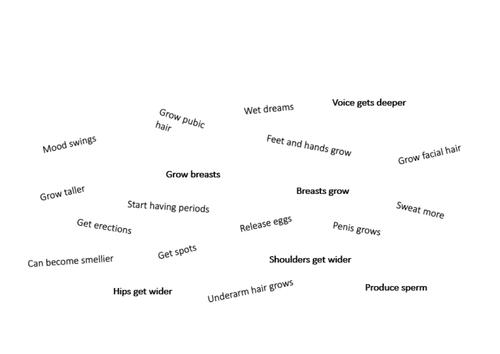 Year 7 KS3 Puberty | Teaching Resources