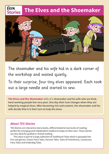 Fairy Tales & Legends- The Elves and the Shoemaker Narrative and ...