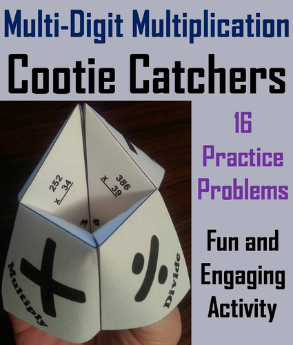 Multi Digit Multiplication Cootie Catchers | Teaching Resources