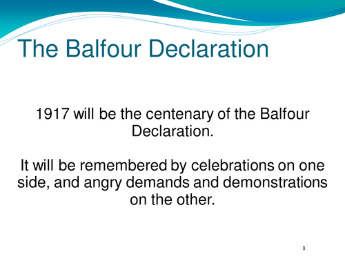 Balfour Declaration | Teaching Resources
