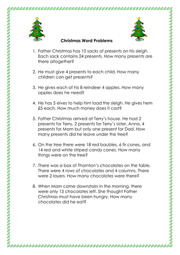 Mixed Operation Christmas Word Problems | Teaching Resources Mixed Operation Christmas Word Problems | Teaching Resources