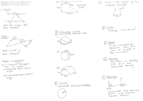 Maths Three assorted worksheets on GCSE geometry by colinbillett - UK ...