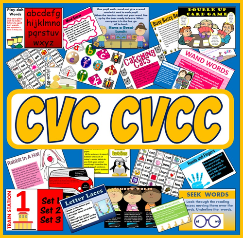 CVC AND CVCC WORDS - GAMES AND ACTIVITIES - LETTERS SOUNDS PHONICS ...