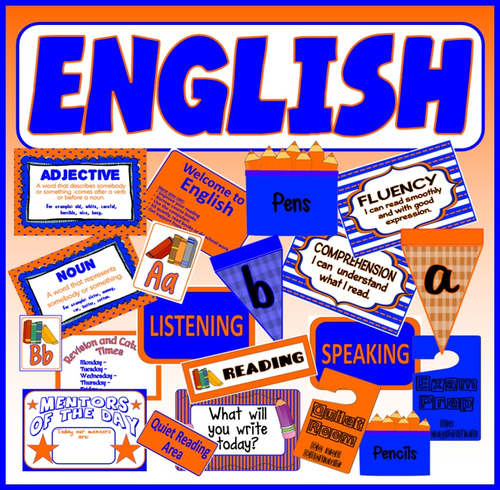 ENGLISH DISPLAY RESOURCES - CLASSROOM DISPLAY KEY STAGE 1-4 by ...