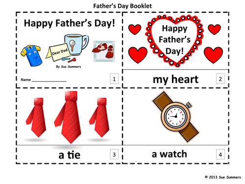 Father's Day 2 Emergent Reader Booklets and Presentation | Teaching ...