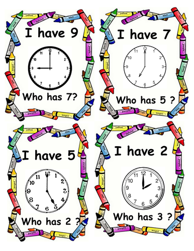 Telling The Time Flash Cards by LittleStreams - UK Teaching Resources - TES