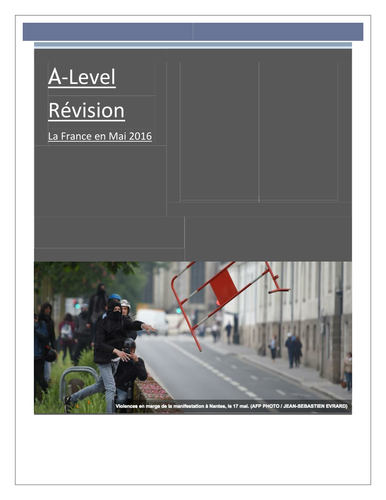 A-Level French Year 2 Social issues revision booklet | Teaching Resources