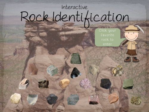 INTERACTIVE ROCK IDENTIFICATION | Teaching Resources