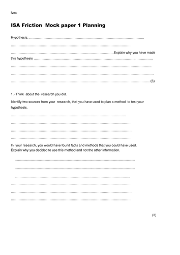 Paper One High Practise by - UK Teaching Resources - TES