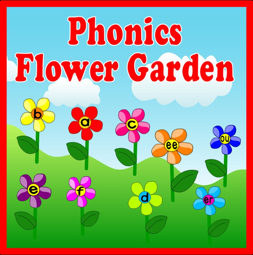 PHONICS FLOWER GARDEN DISPLAY -FLASHCARDS ENGLISH LITERACY EARLY YEARS ...