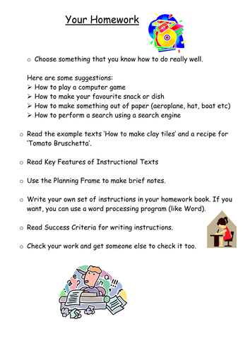 Instructional texts pitched at Yr 5 using recipes by barbara_battah ...